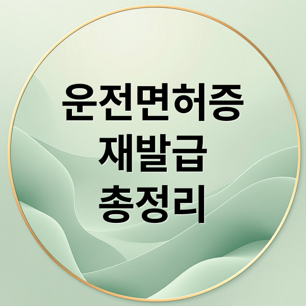 운전면허증 재발급 완벽 가이드: 방법, 준비물, 비용, 당일 발급 총정리 - 더불어살기
